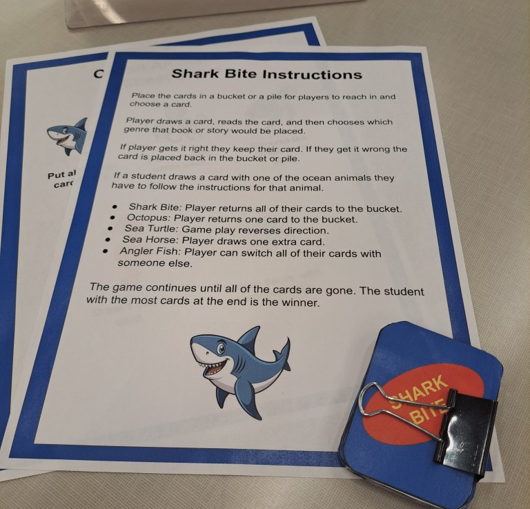 How to Play Shark Bite! A Library Centers Game – Tech Fun In The Library